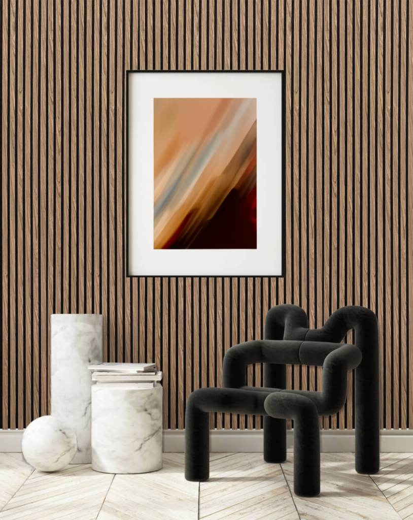 Edge - Wooden Wall Slats - Walnut (110", Wood-faced on all 3 slat sides ...